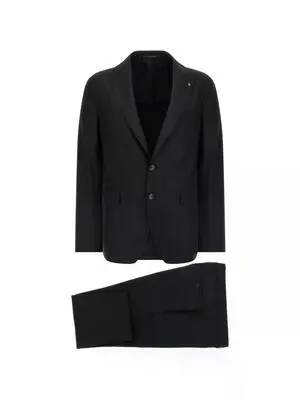 Tagliatore Virgin-wool Tailored Suit - Black