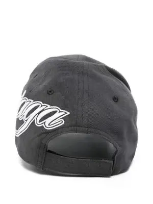 Balenciaga Drill Cotton Cap With Cursive Script Logo