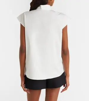 Valentino Garavani Guipure Lace-trimmed Cotton Poplin Shirt