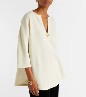 Valentino Garavani V-neck Virgin Wool Sweater - White