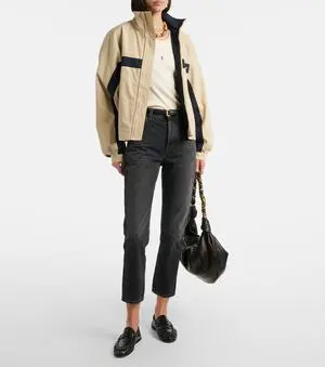 Saint Laurent Amalia Cassandre Leather Shoulder Bag - Black