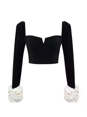 POST MERIDIEM Velvet Top - Black