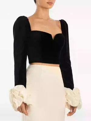 POST MERIDIEM Velvet Top - Black