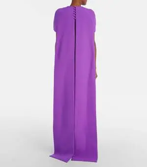 Safiyaa Ginko Caped Gown - Purple