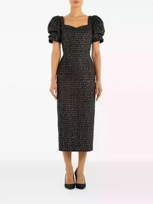 POST MERIDIEM Sweetheart-neck Midi Dress