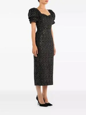 POST MERIDIEM Sweetheart-neck Midi Dress
