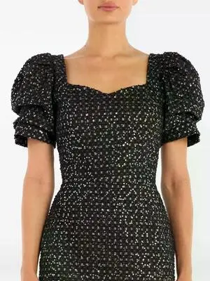 POST MERIDIEM Sweetheart-neck Midi Dress