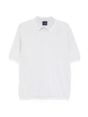 Paul & Shark Stripe-trim Polo Shirt - Blue