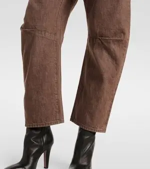 NILI LOTAN Shon Barrel-leg Jeans - Brown