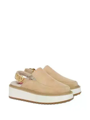 Moschino Heart-buckle Platform Mules