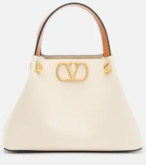 Valentino Garavani Vlogo Small Leather Top-handle Bag - White