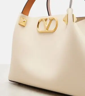Valentino Garavani Vlogo Small Leather Top-handle Bag - White