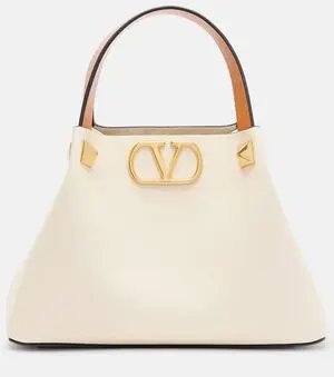 Valentino Garavani Vlogo Small Leather Top-handle Bag - White