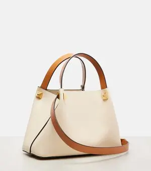 Valentino Garavani Vlogo Small Leather Top-handle Bag - White