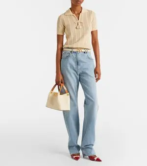 Valentino Garavani Vlogo Small Leather Top-handle Bag - White