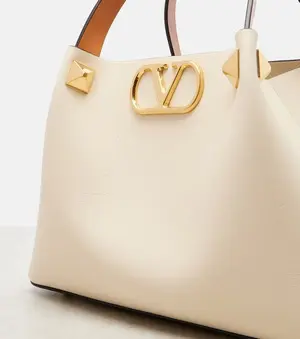Valentino Garavani Vlogo Small Leather Top-handle Bag - White
