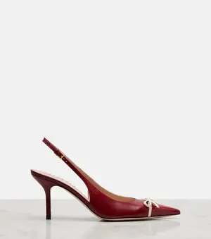 Valentino Garavani Bepointy 80 Patent Leather Slingback Pumps - Red