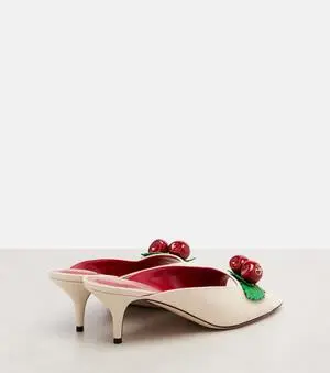 Valentino Garavani Cherryfic Leather Mules
