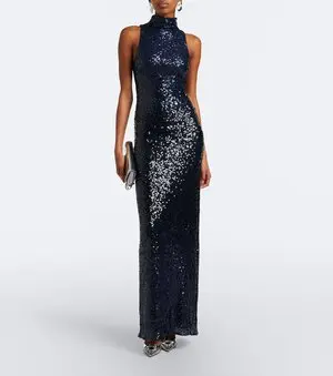 Christopher Esber Sequined Gown - Blue