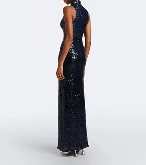 Christopher Esber Sequined Gown - Blue