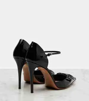 Valentino Garavani D'orsay 100 Patent Leather Pumps - Black