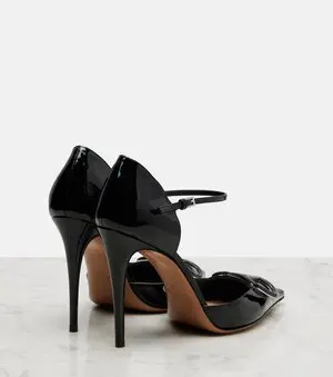 Valentino Garavani D'orsay 100 Patent Leather Pumps - Black
