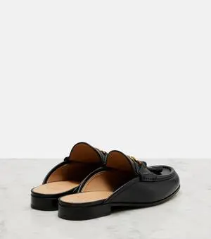 Valentino Garavani Vlogo Tasseled Leather Mules - Black