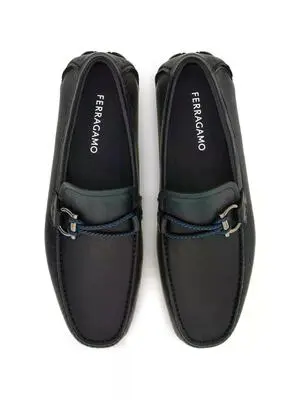 FERRAGAMO Gancini Hardware Loafers - Blue