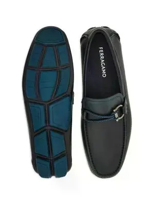 FERRAGAMO Gancini Hardware Loafers - Blue