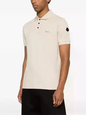 Moncler Button Polo Shirt - Neutrals