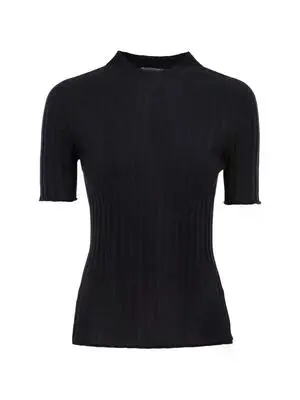 Peserico Ribbed Short-sleeve Sweater