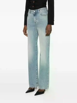 Alexander McQueen Straight-leg Cotton Jeans - Blue