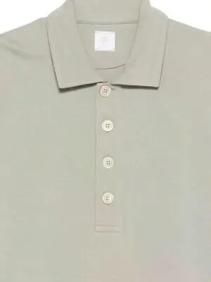 Eleventy Buttoned Short-sleeve Polo Shirt - Green