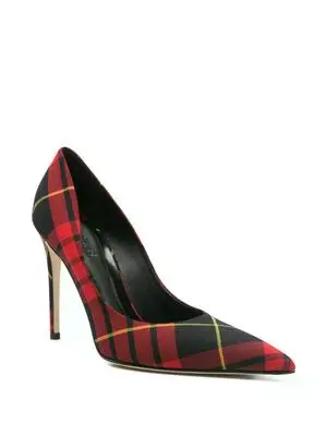 Alexander McQueen Skull Tartan-pattern Heeled Pumps