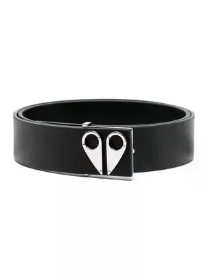 Moose Knuckles Icon Leather Belt - Black