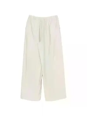 ALYSI Elasticated-waistband Wide Leg Trousers - Neutrals