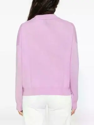 ALLUDE Button Collared Pullover