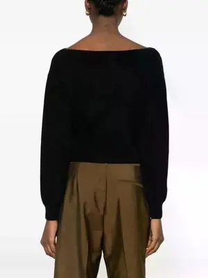 TOM FORD Boat Neck Cardigan - Black