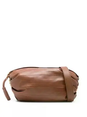 COCCINELLE Textured Leather Shoulder Bag - Brown