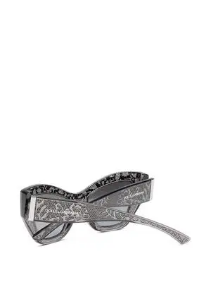 Dolce & Gabbana Lace-pattern Geometric Sunglasses