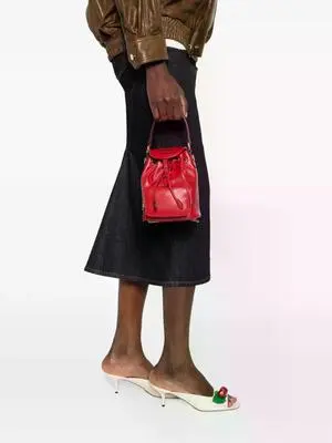 Miu Miu Mini Leather Backpack - Red