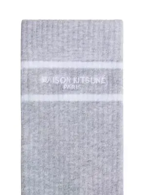 Maison Kitsuné Striped Ribbed Socks