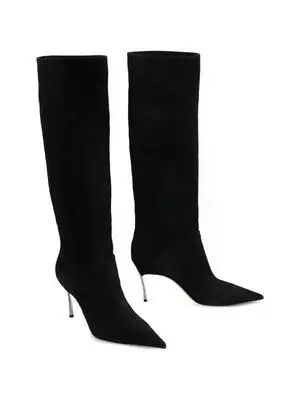 Casadei Suede Pointed-toe Boots