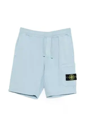 Stone Island Logo-patch Drawstring Shorts - Blue
