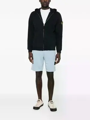 Stone Island Logo-patch Drawstring Shorts - Blue