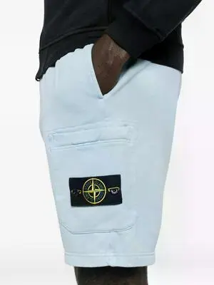 Stone Island Logo-patch Drawstring Shorts - Blue
