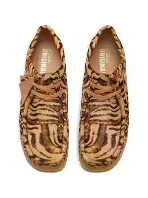 Clarks Wallabee Tiger-print Desert Boots - Brown