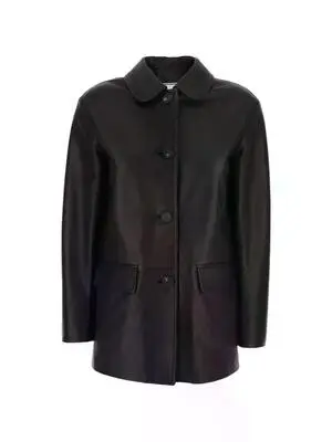 Tagliatore Buttoned Leather Jacket
