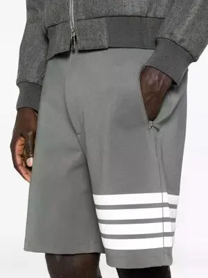 Thom Browne Stripe-detail Shorts - Grey