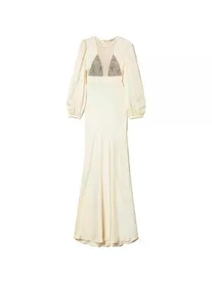 TWINSET Mesh-panel Dress With Balloon Sleeves
